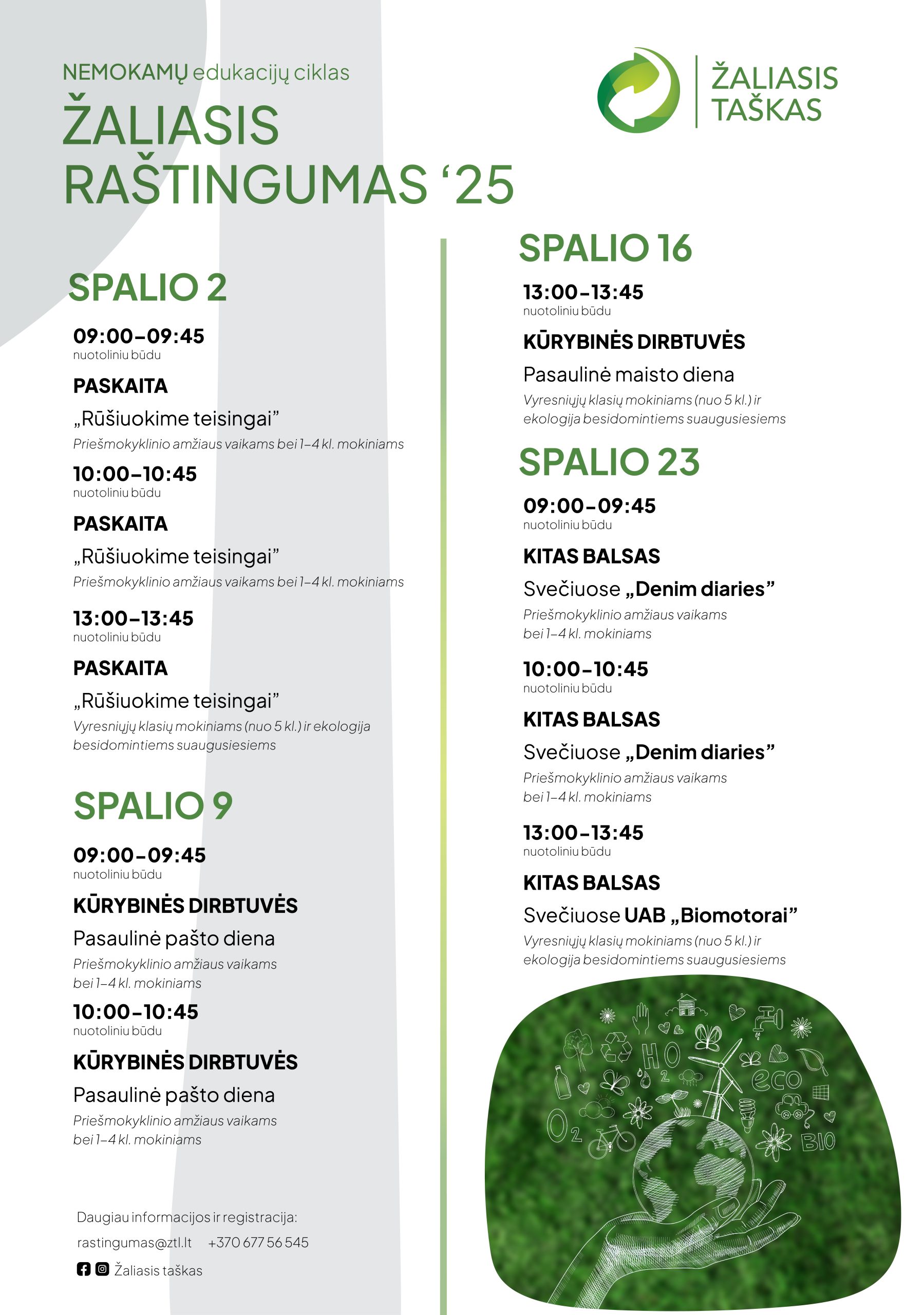„Žaliasis taškas“ kviečia prisijungti prie nemokamų nuotolinių ...